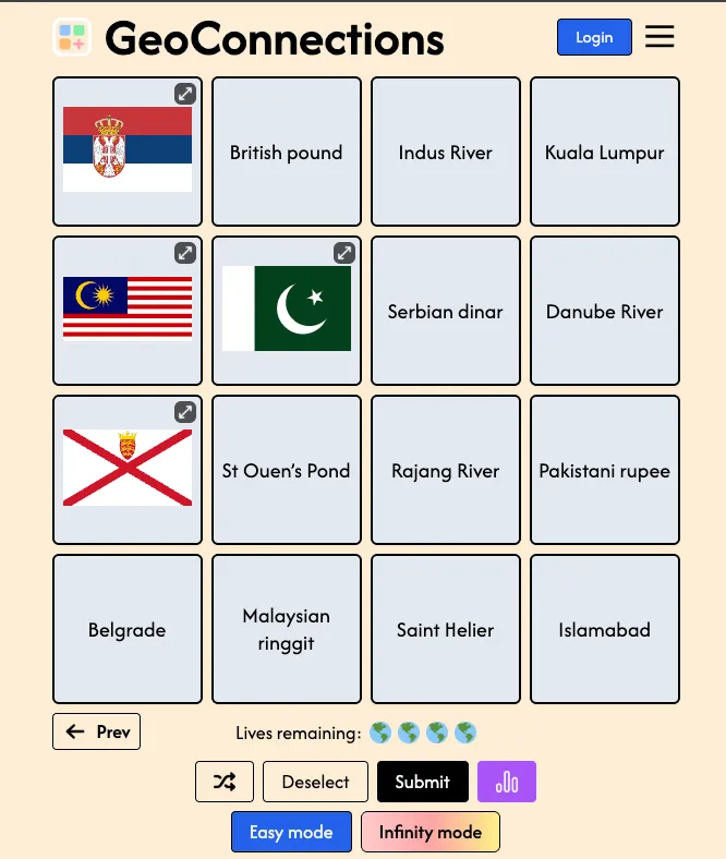 Play GeoConnections - Daily Geography Connections Game | Dle Games